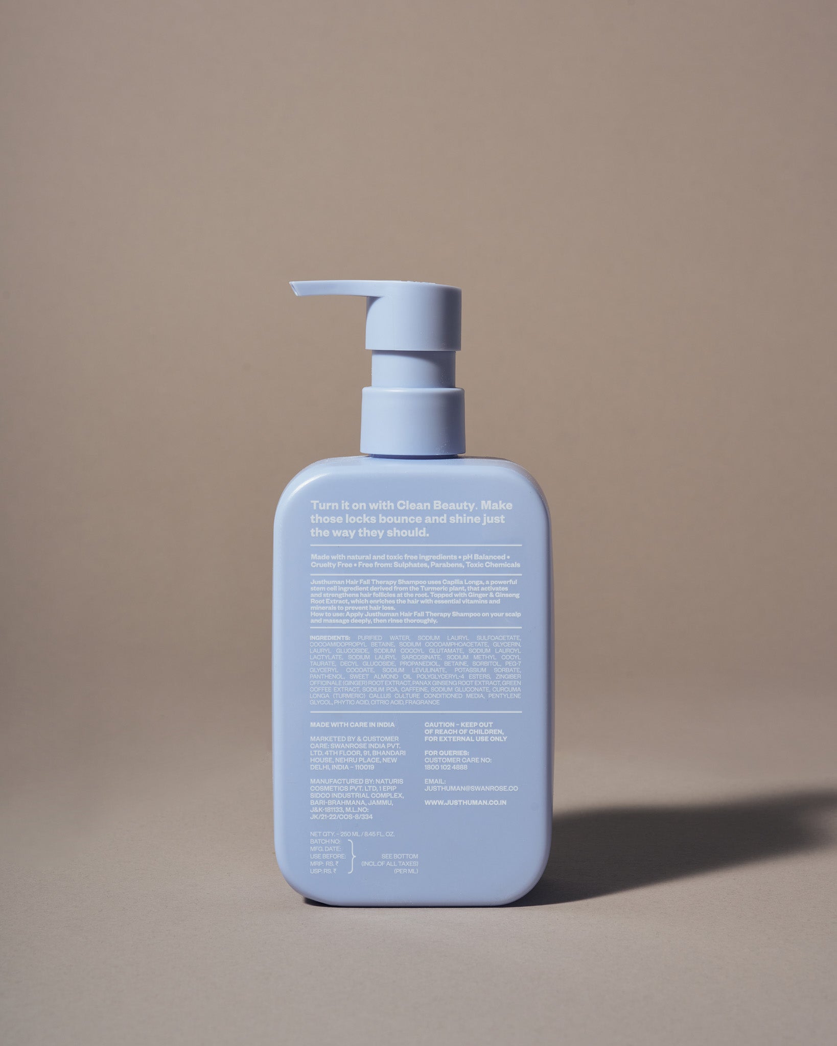 Hair fall Therapy Shampoo for hair thickening and reviving – Justhuman